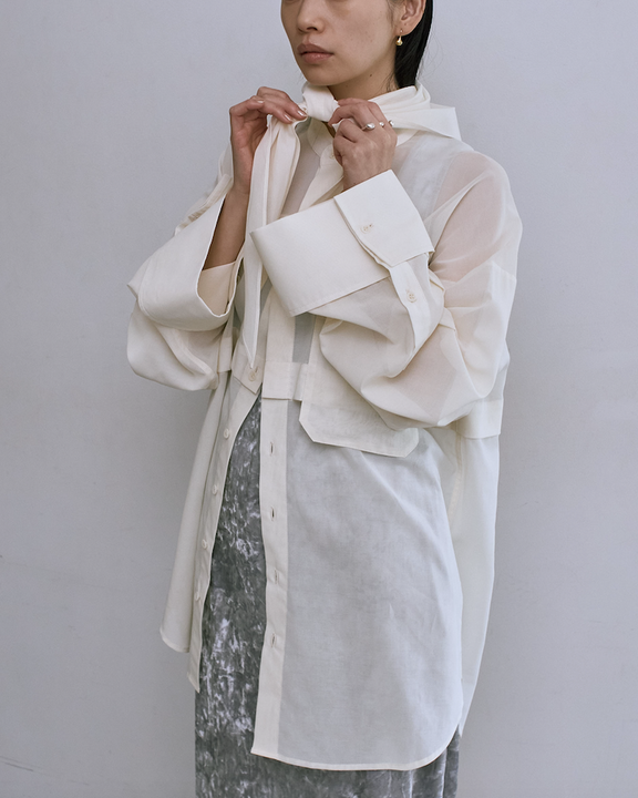 Sheer Button Design Shirt – JSELF